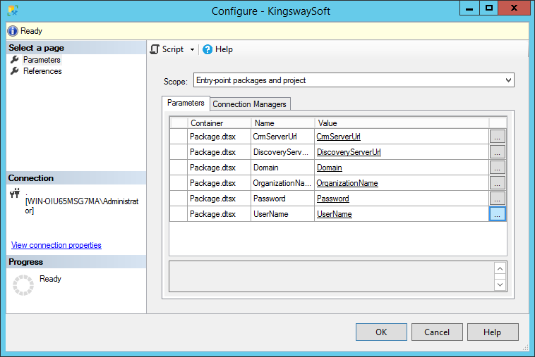 Parameterizing CDS/CRM Connection Manager